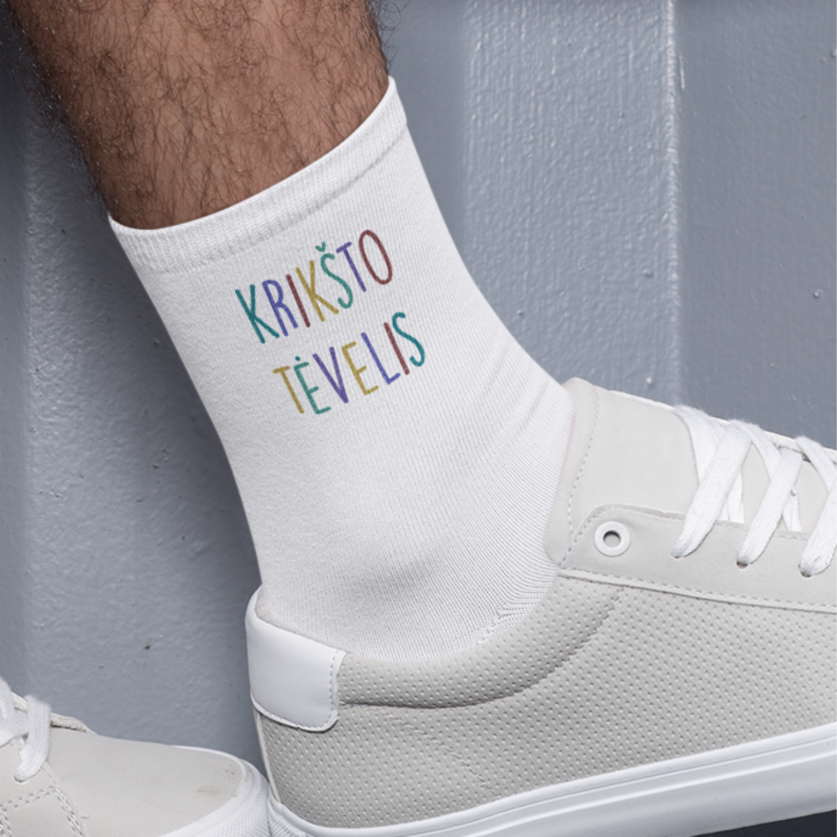 Baltos kojinės "Krikšto tėvelis"